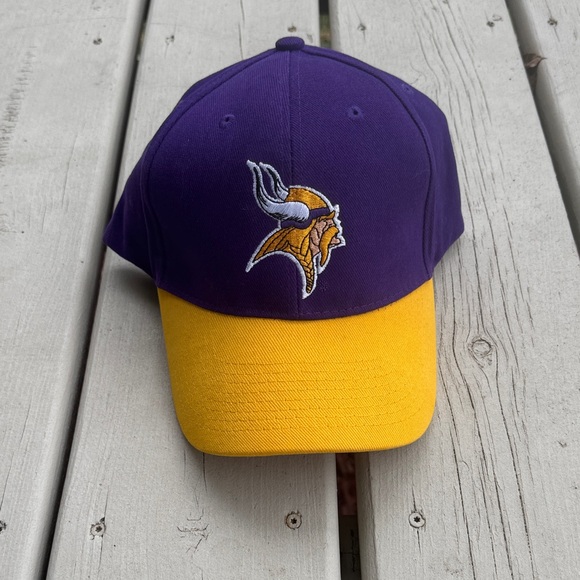 Accessories | Purple And Yellow Cap With Viking Logo | Poshmark